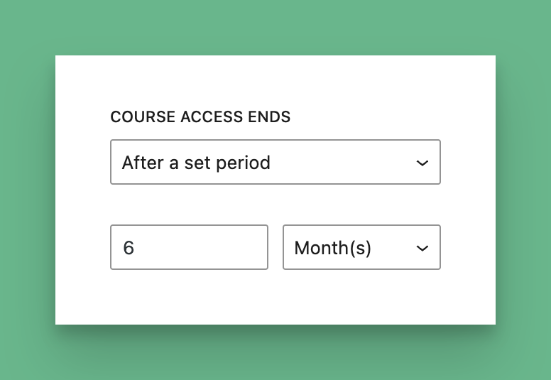 Course Access Period - Sensei LMS