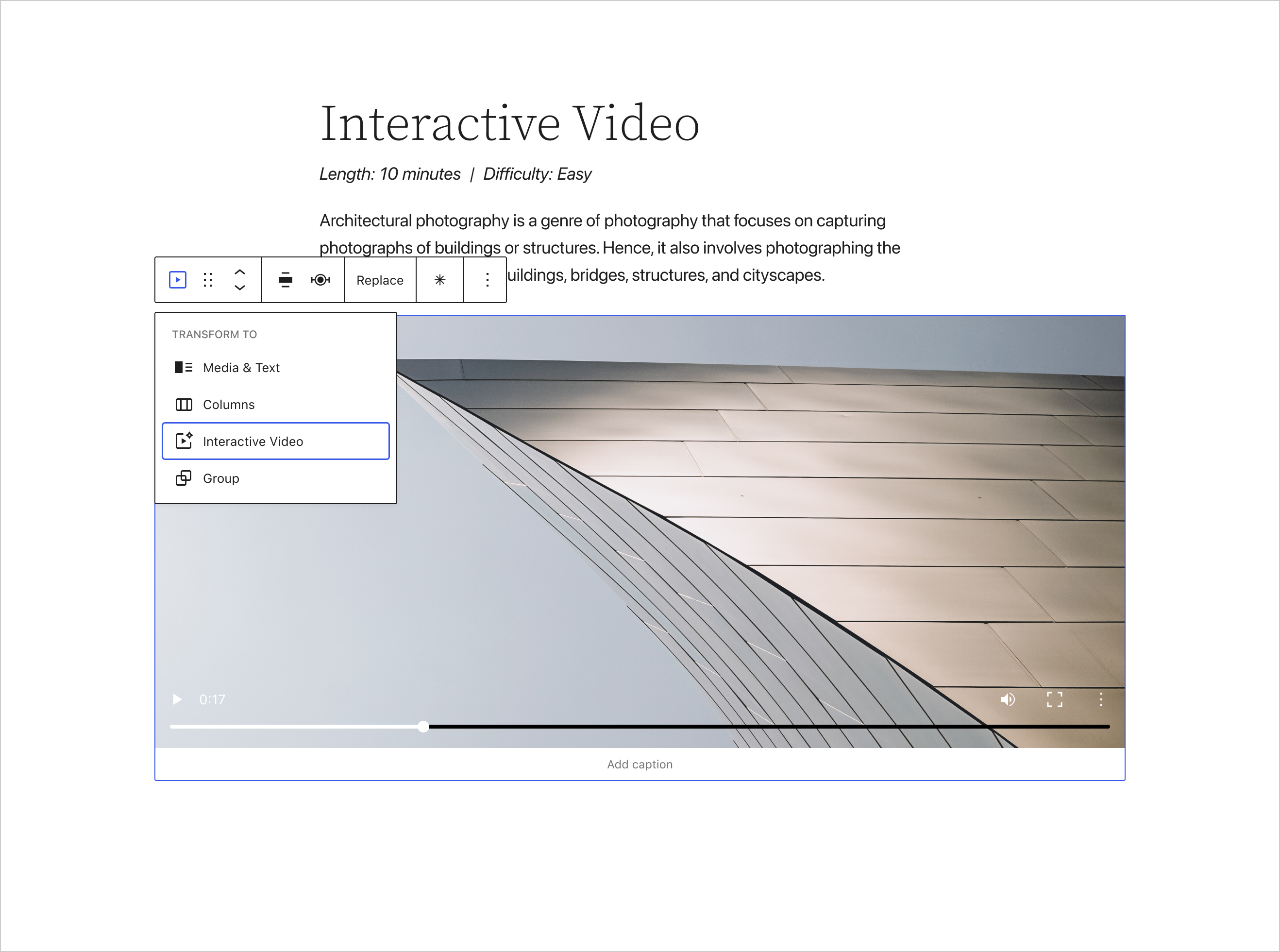 Interactive Video Block - Sensei LMS